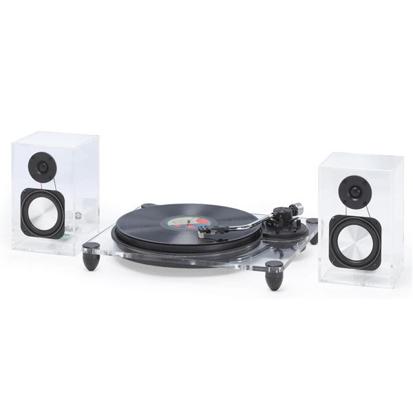 Steepletone Soho Clear Acrylic Vinyl Record Player, with Wireless Spea ...