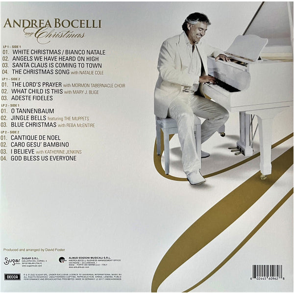 Andrea Bocelli - My Christmas (Limited Edition White & Gold Vinyl)- 2L ...