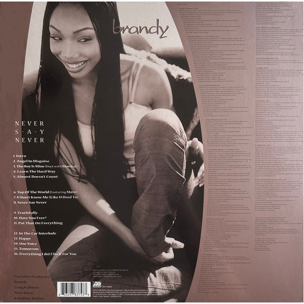 Brandy - Never Say Never (Limited Edition Crystal Clear Vinyl) - 2LP ...