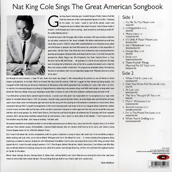 Nat King Cole - Great American Songbook - LP – cavo.ae
