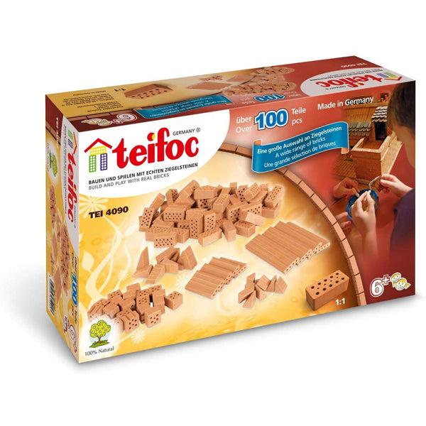 Teifoc TEI 4090 Assortment of Bricks 100 pieces Brick Construction Kit ...