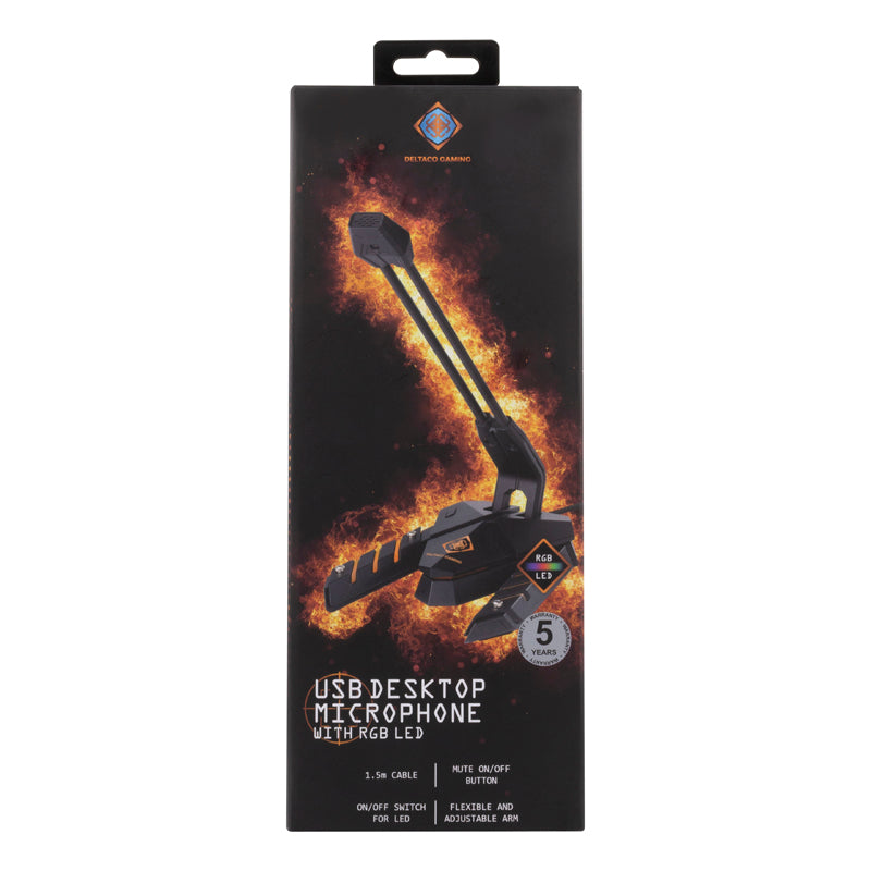 Deltaco Gaming GAM-064 RGB USB Desktop Microphone – cavo.ae