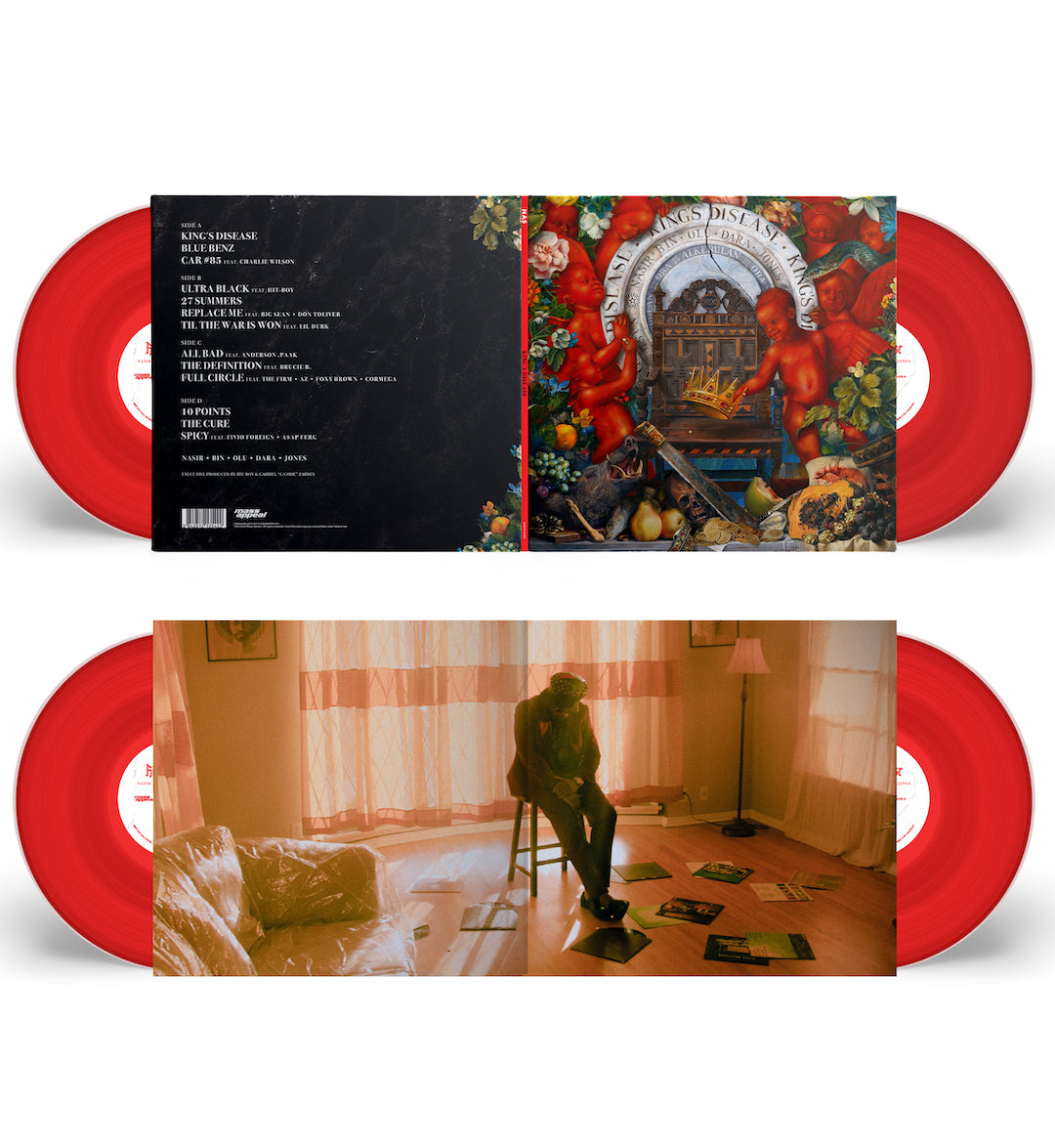 Nas - King's Disease - 2LP (Limited Edition Red Vinyl) – cavo.ae